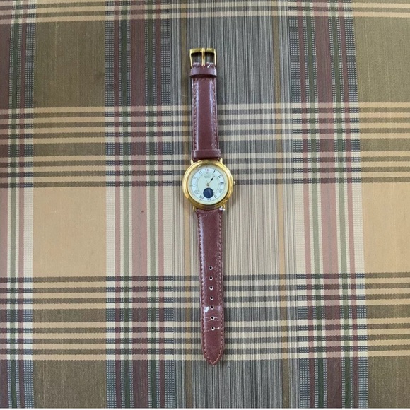 Seiko | Accessories | Vintage Seiko Gf22659 Gold Tone Moon Phase Mens ...